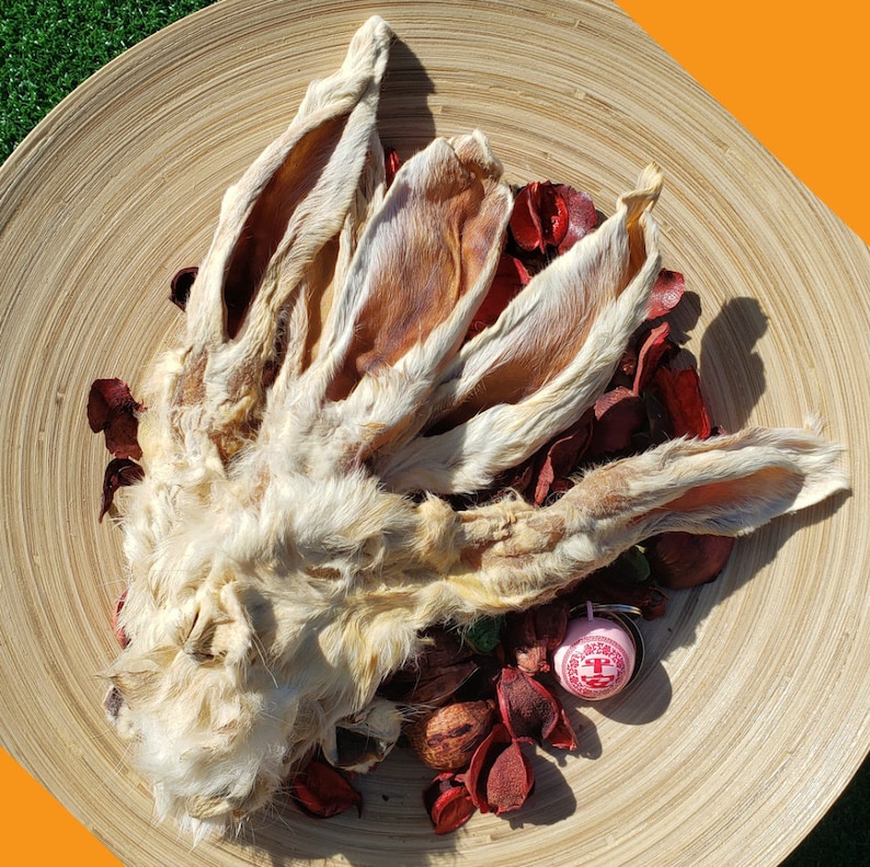 Natural Rabbit Ears, Dehydrated Air Dried Young Rabbit Ear , Hair on ...