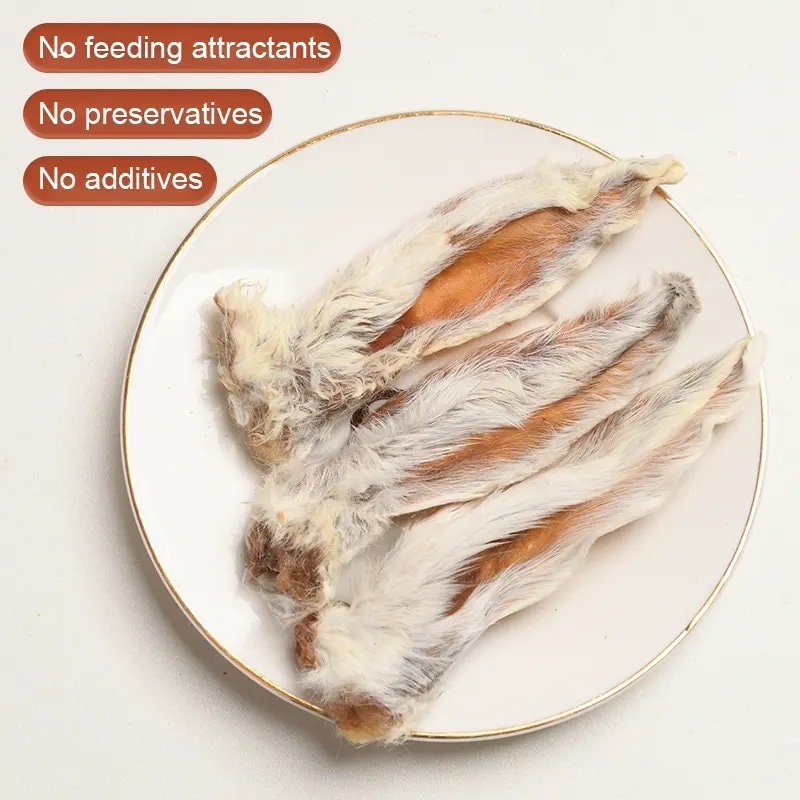 Natural Rabbit Ears, Dehydrated Air Dried Young Rabbit Ear , Hair on ...