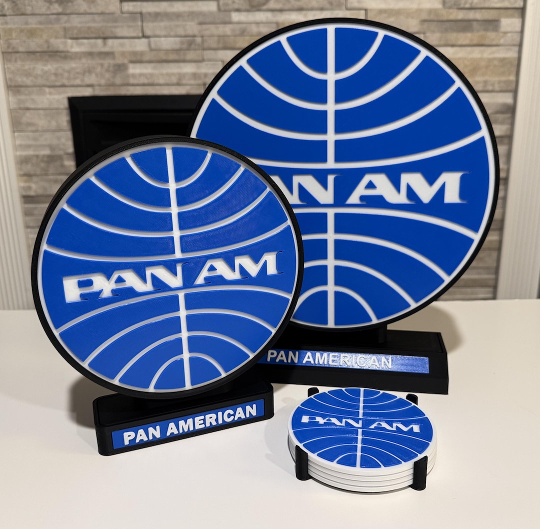 PAN AM Lighted Signs - 2 Sizes, Coasters Optional - Etsy