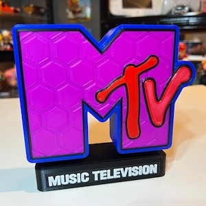 MTV Lighted Sign - Battery or AC Power Option - Etsy