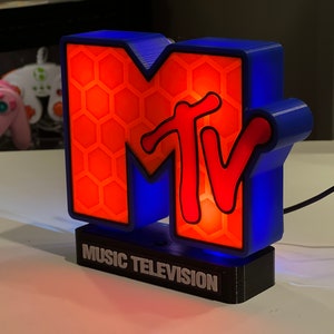 MTV Lighted Sign - Battery or AC Power Option - Etsy