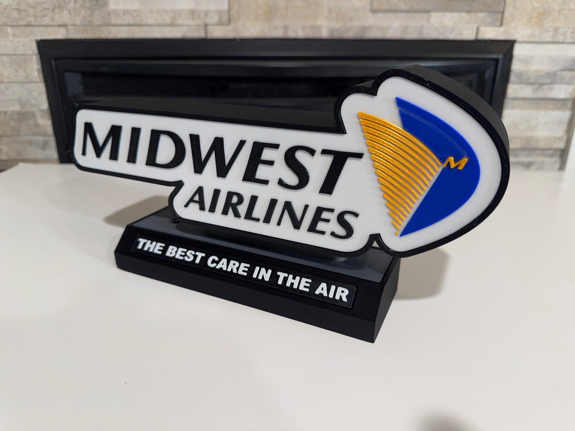 Midwest Airlines Lighted Sign - Etsy