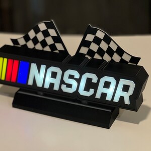 NASCAR Lighted Display: 3D Printed Desk Decor - Etsy