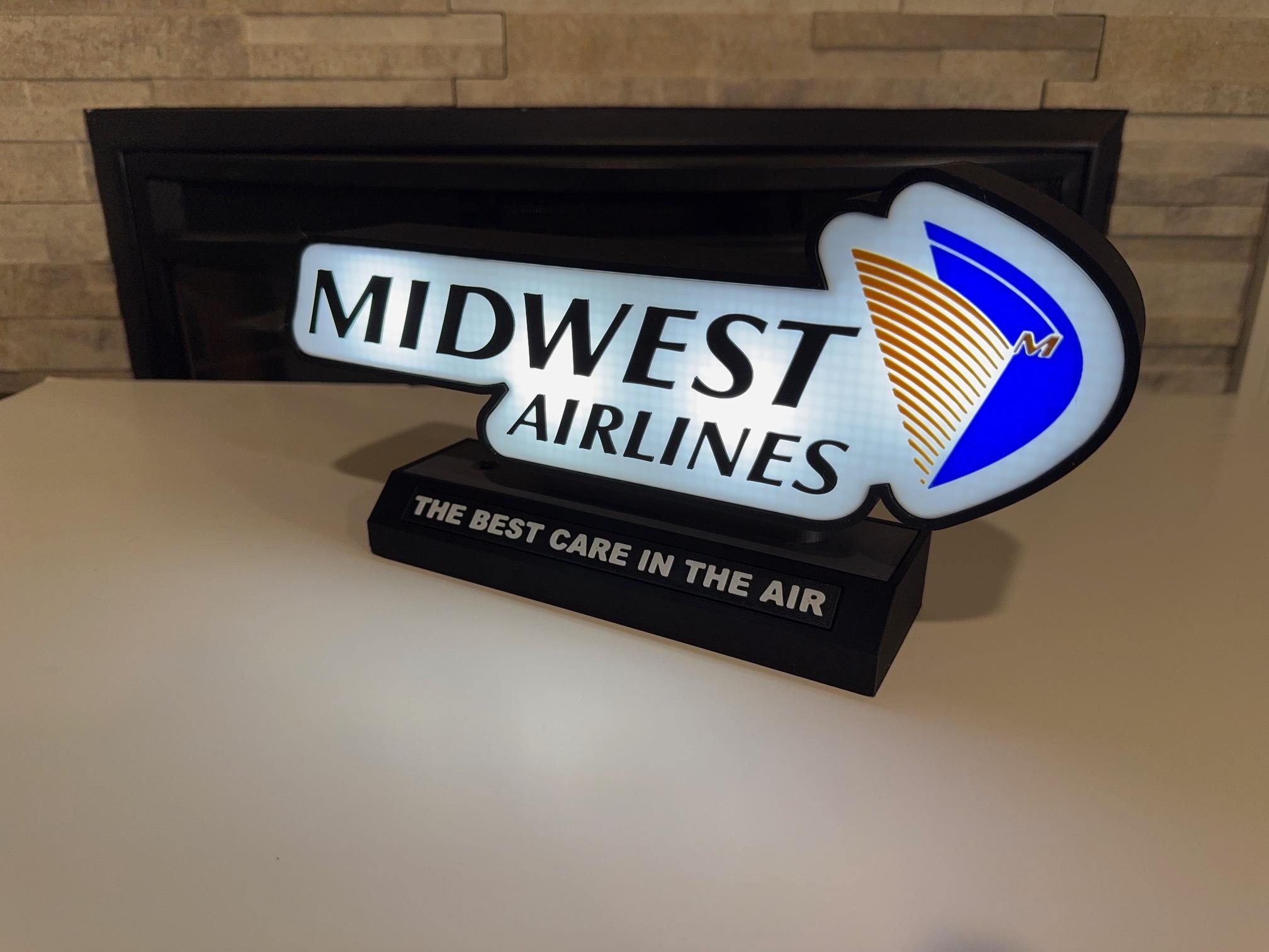 Midwest Airlines Lighted Sign - Etsy