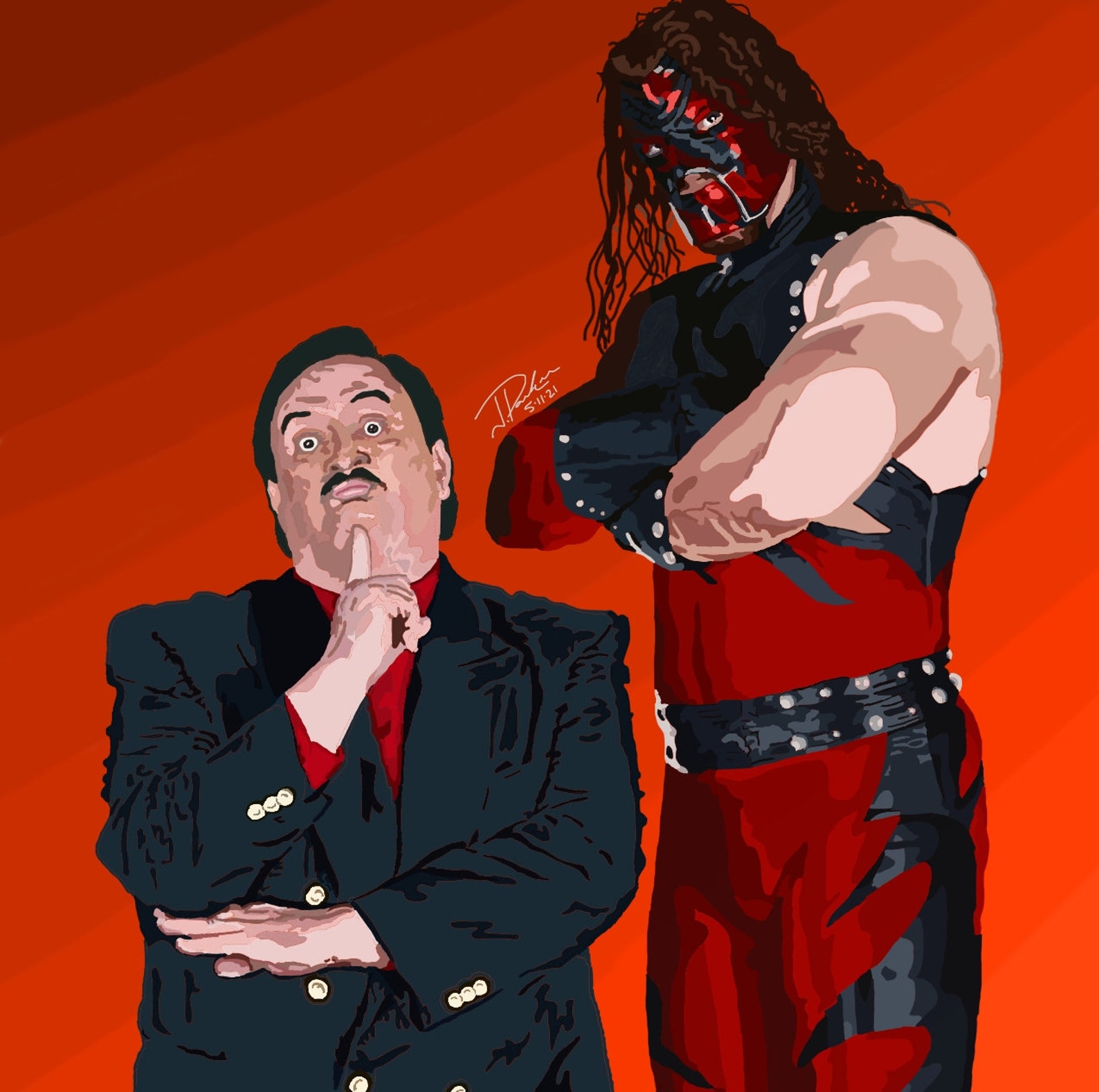Kane and Paul Bearer - Print - Etsy