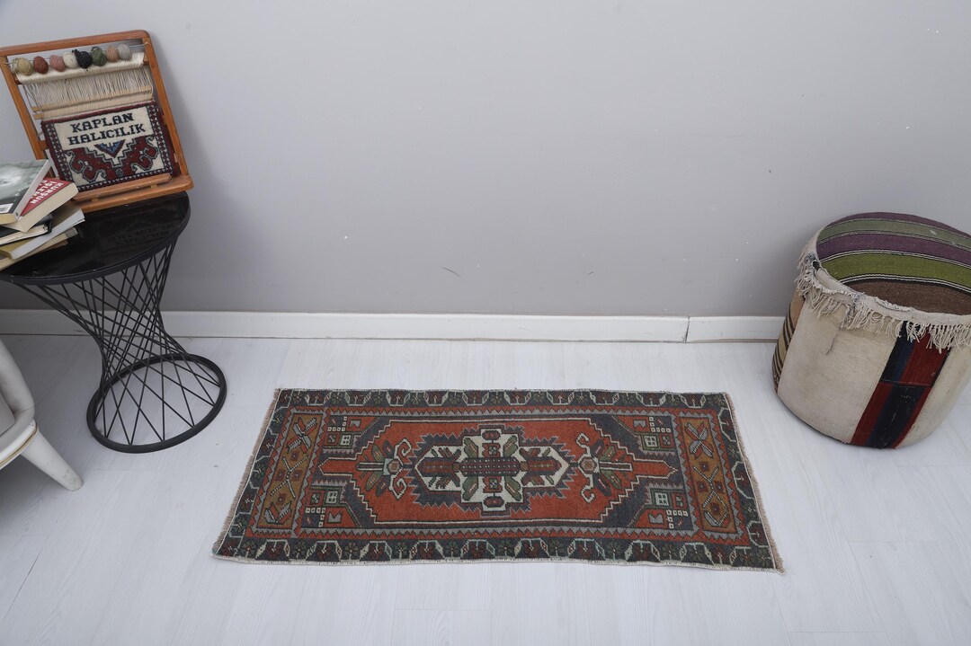 2x4, Oushak Mini Rug, 2x4 Rug, Vintage Mini Rug,turkish Door Mat ...