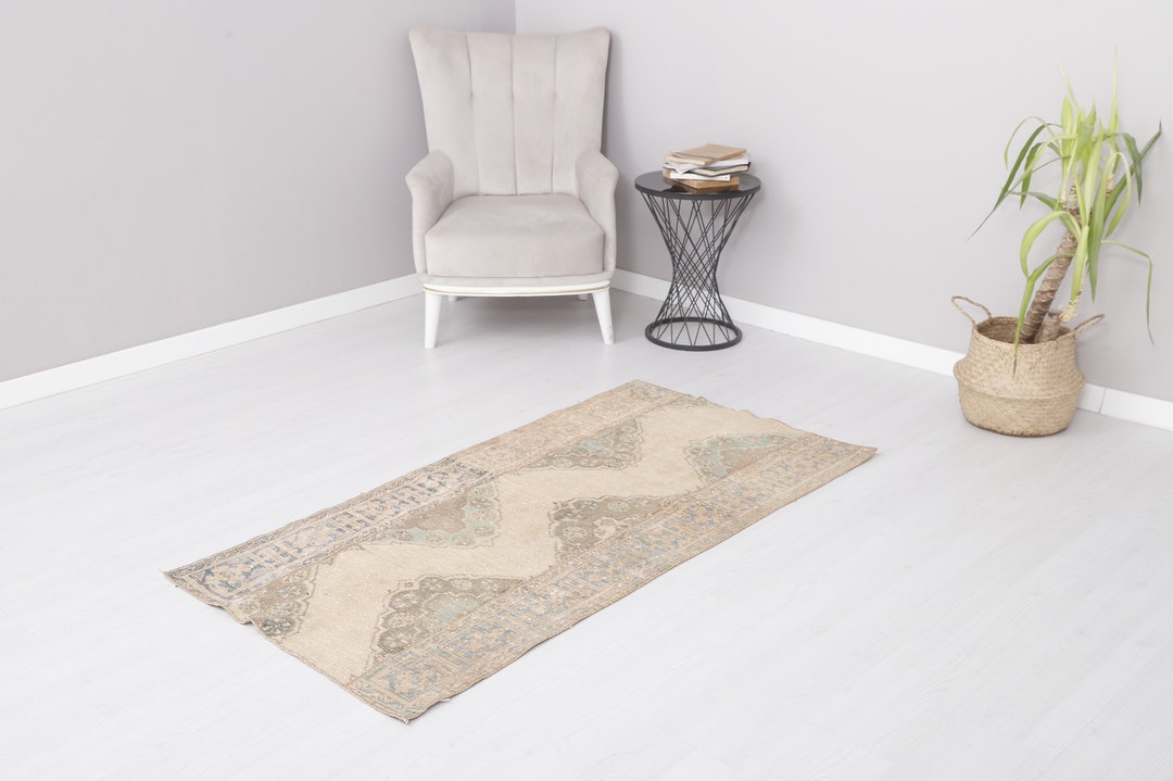Vintage Rug, Area Rug 3x6, Neutral Rug, Turkish Rug 3x6, Small Rug ...