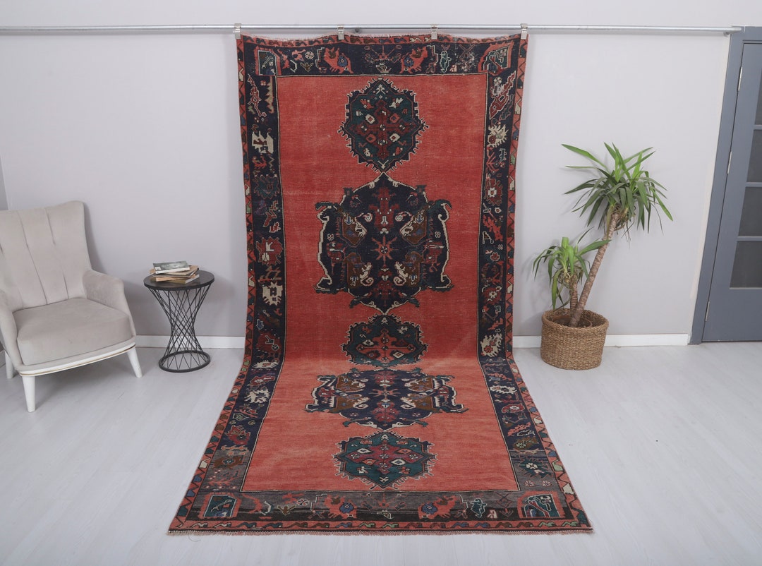 6x12 Rug, Turkish Vintage Rug, Oversize Oushak Rug, Vitage Turkish Rug ...