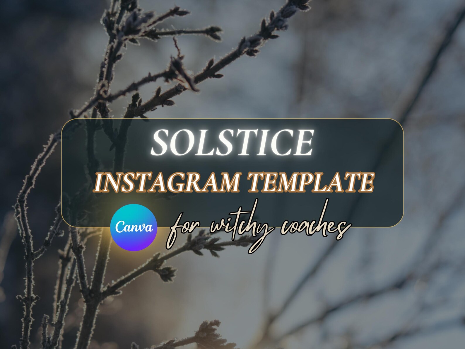 Winter Solstice INSTAGRAM Post Canva Template | Event Promo | Yule ...