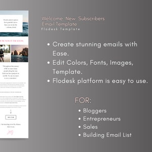 Welcome New Subscribers Email Template | Flodesk Email Template | Email ...