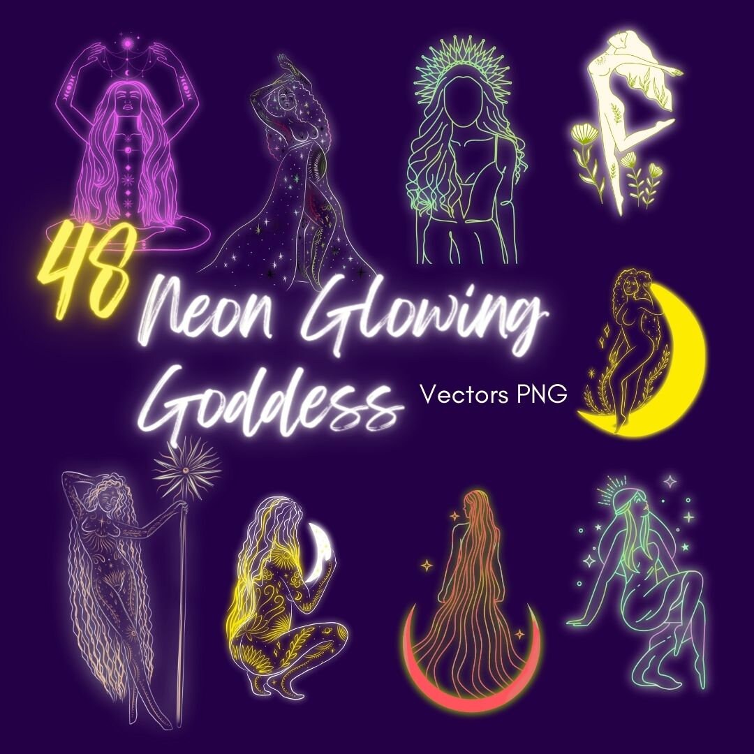Mystic Neon Goddess PNG Clip Art Goddess PNG Goddess Art - Etsy Canada
