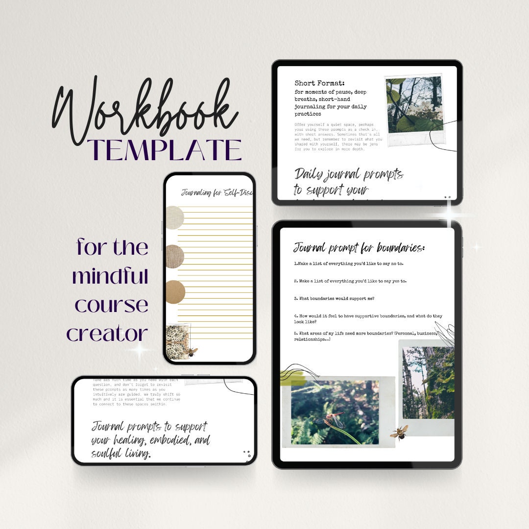 Spiritual Coaching Workbook Template - Workbook Template for Mindful ...