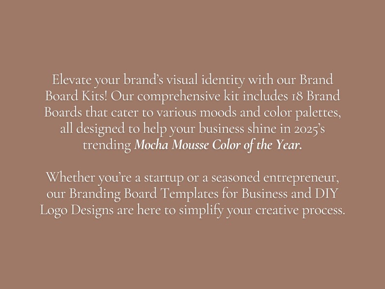 Mocha Mousse Colour of the Year Brand Kit Mood Board Inspiration for ...