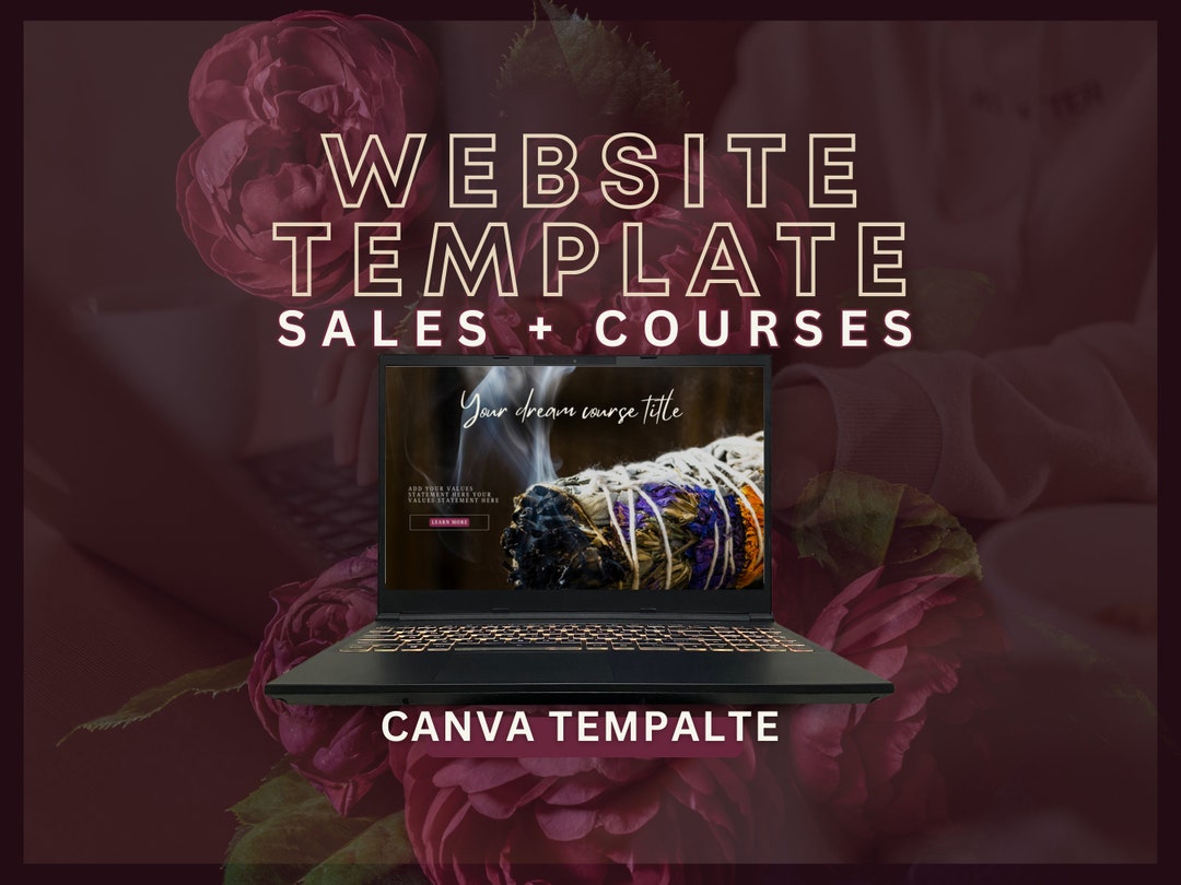Dark & Moody Witchy Canva Website Template With Linktree, for Sales ...