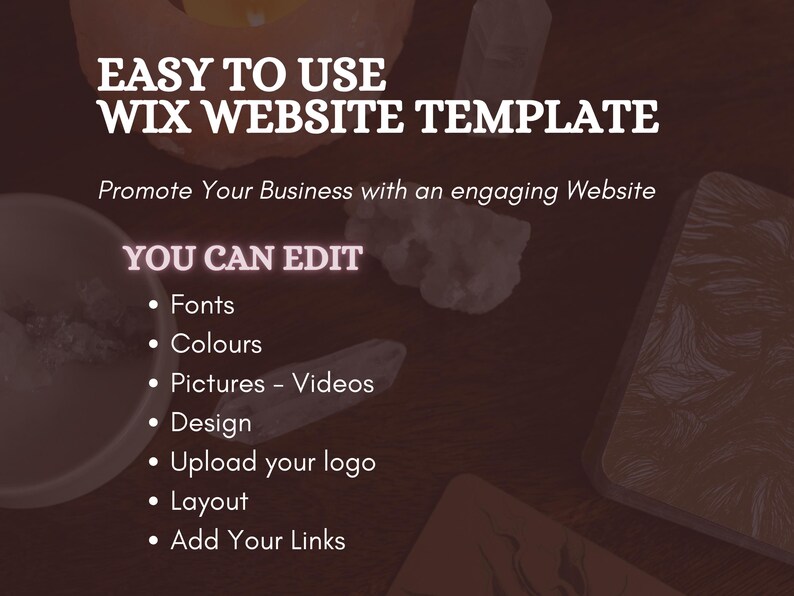 Dark Feminine WIX Website Template for Service Providers, Bloggers ...