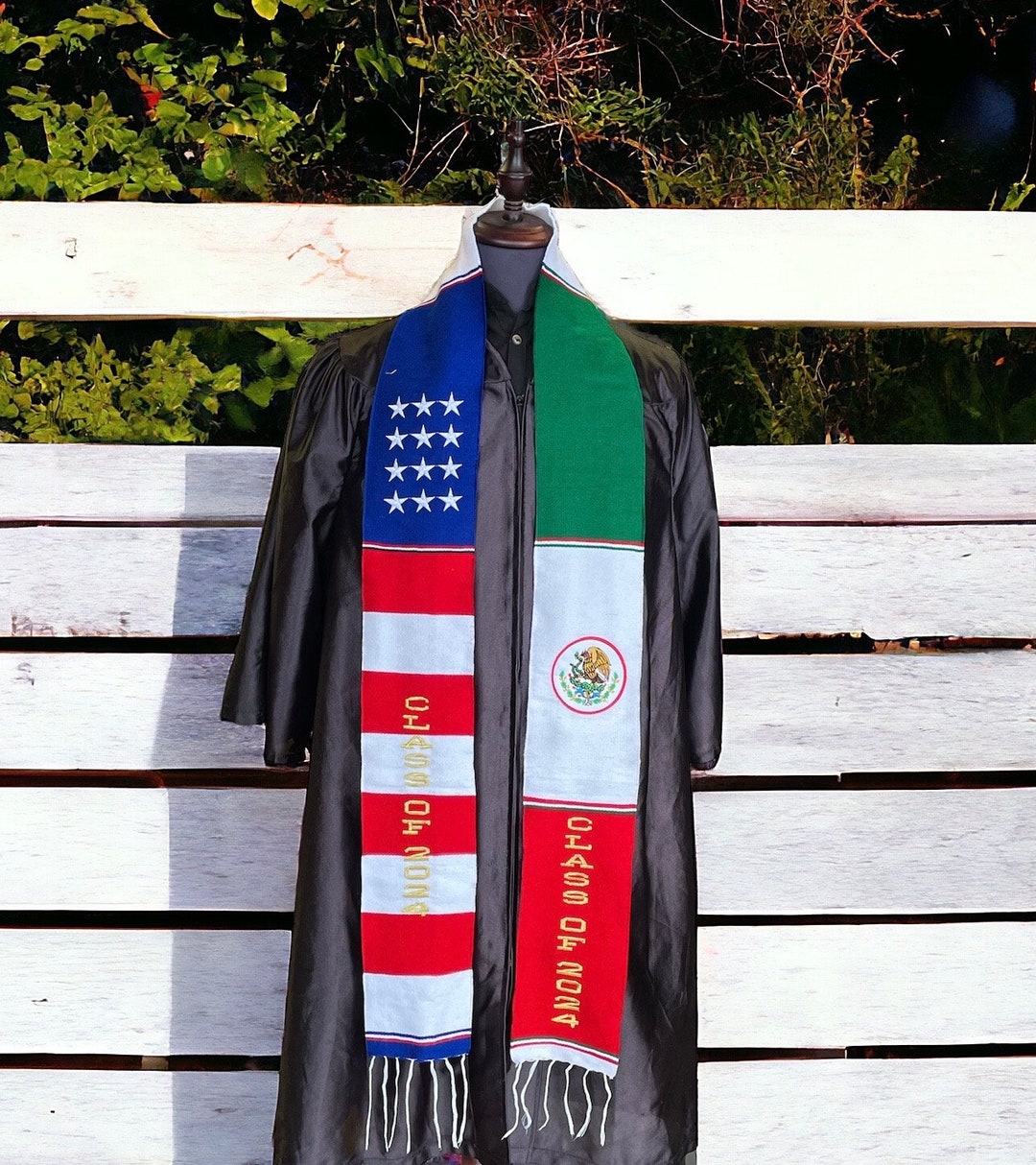 Mexican-american Graduation Stole Class of 2024 - Etsy