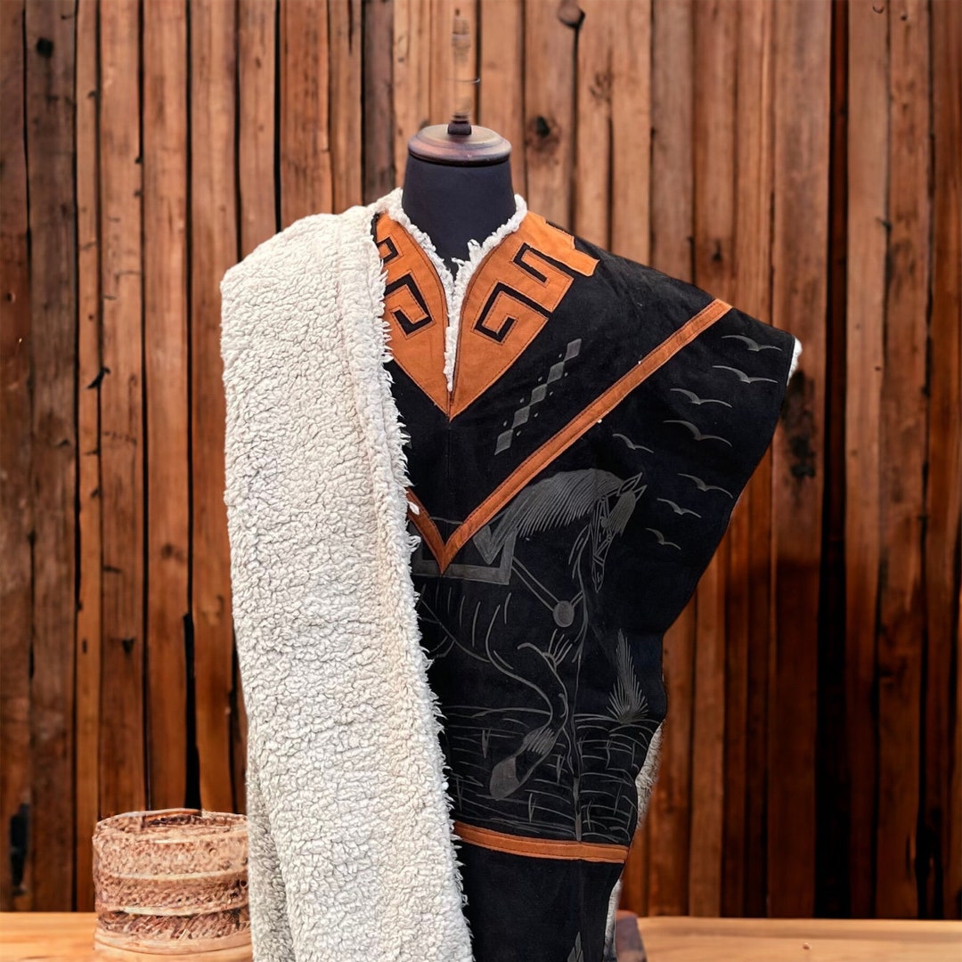 Mexican Leather Gaban Poncho - Etsy