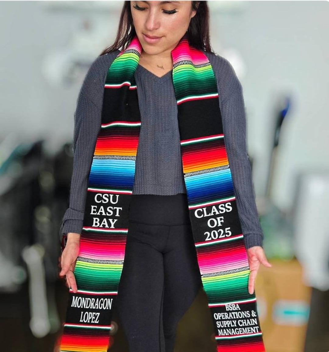 Custom Sarape Graduation Stole, Personalized Stole,mexican Graduation ...