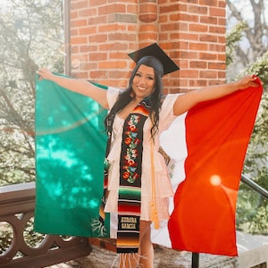 Floral Embroidered Personalized Mexican Graduation Stole/limited ...