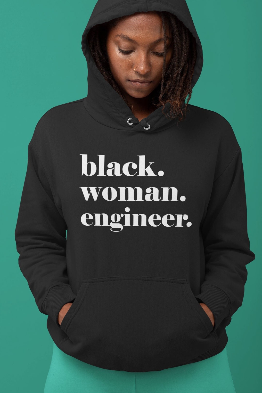 Black Woman Engineer Sweatshirt, Black Engineer Hoodie, Black Owned ...