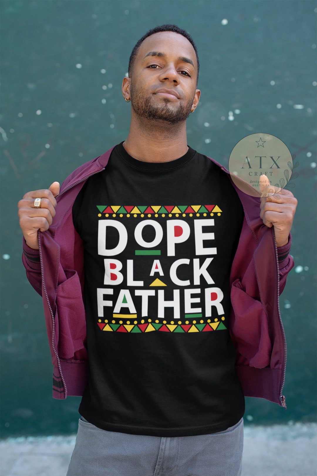 Dope Black Father, Gift for Black Father, Black Dad Christmas Gift ...