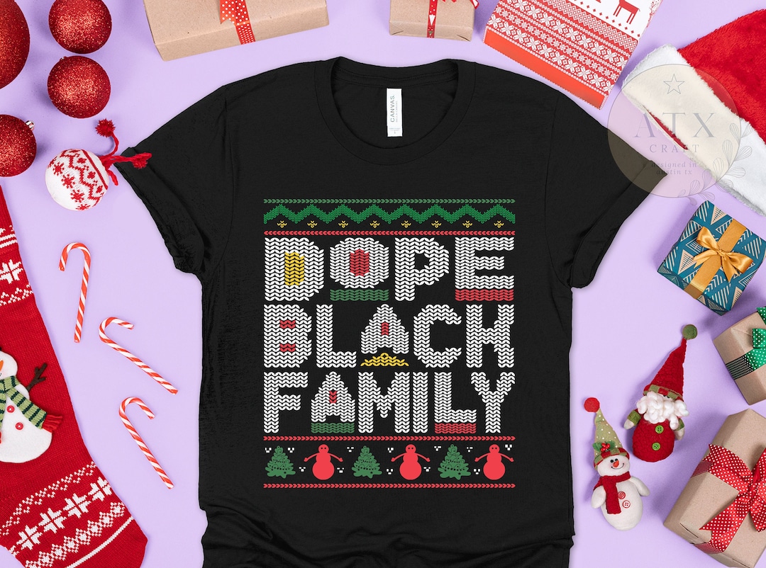 Dope Black Family Christmas Shirts, Black Family Christmas Pajamas ...