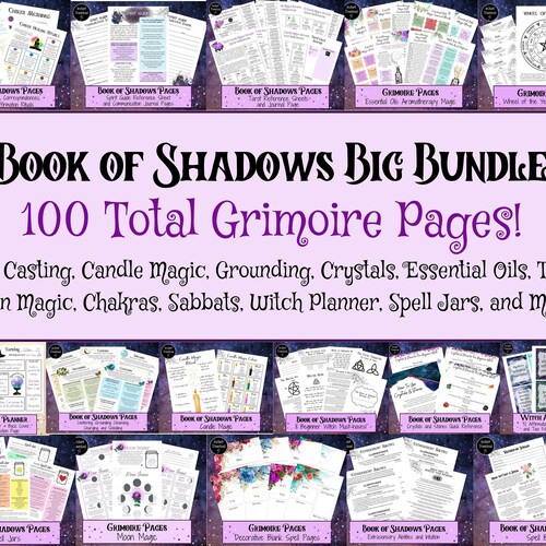 Witchcraft Basics Printable Pages Beginner Witch Grimoire | Etsy