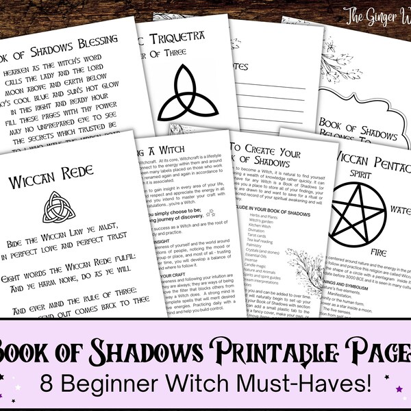 Book of Shadows Printable - Etsy