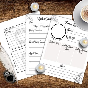 Witch Worksheets Bundle, Book of Shadows Pages, Grimoire Pages, Witch ...