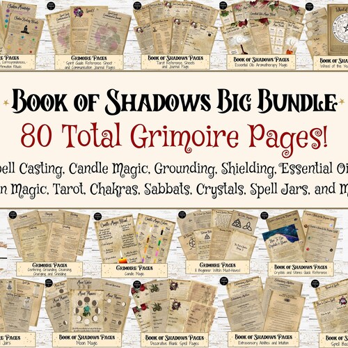 Book of Shadows Printable Grimoire Pages Herbs Witchcraft - Etsy