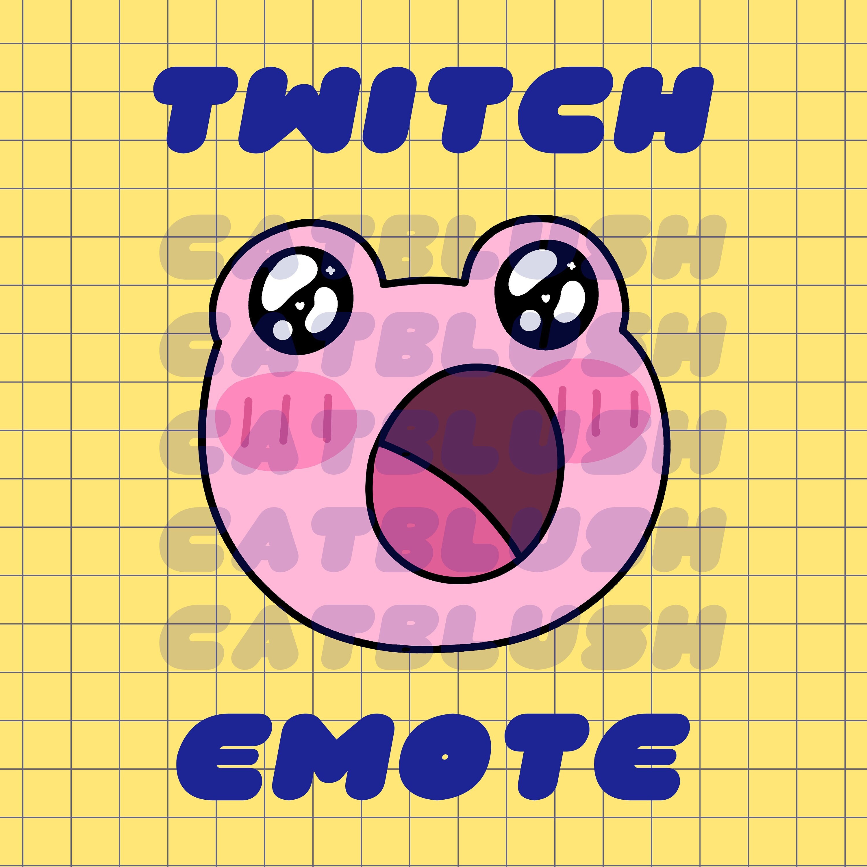Pink Cute Pog Frog / Twitch Emote / Discord Emote - Etsy