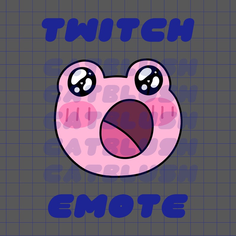 Pink Cute Pog Frog / Twitch Emote / Discord Emote - Etsy