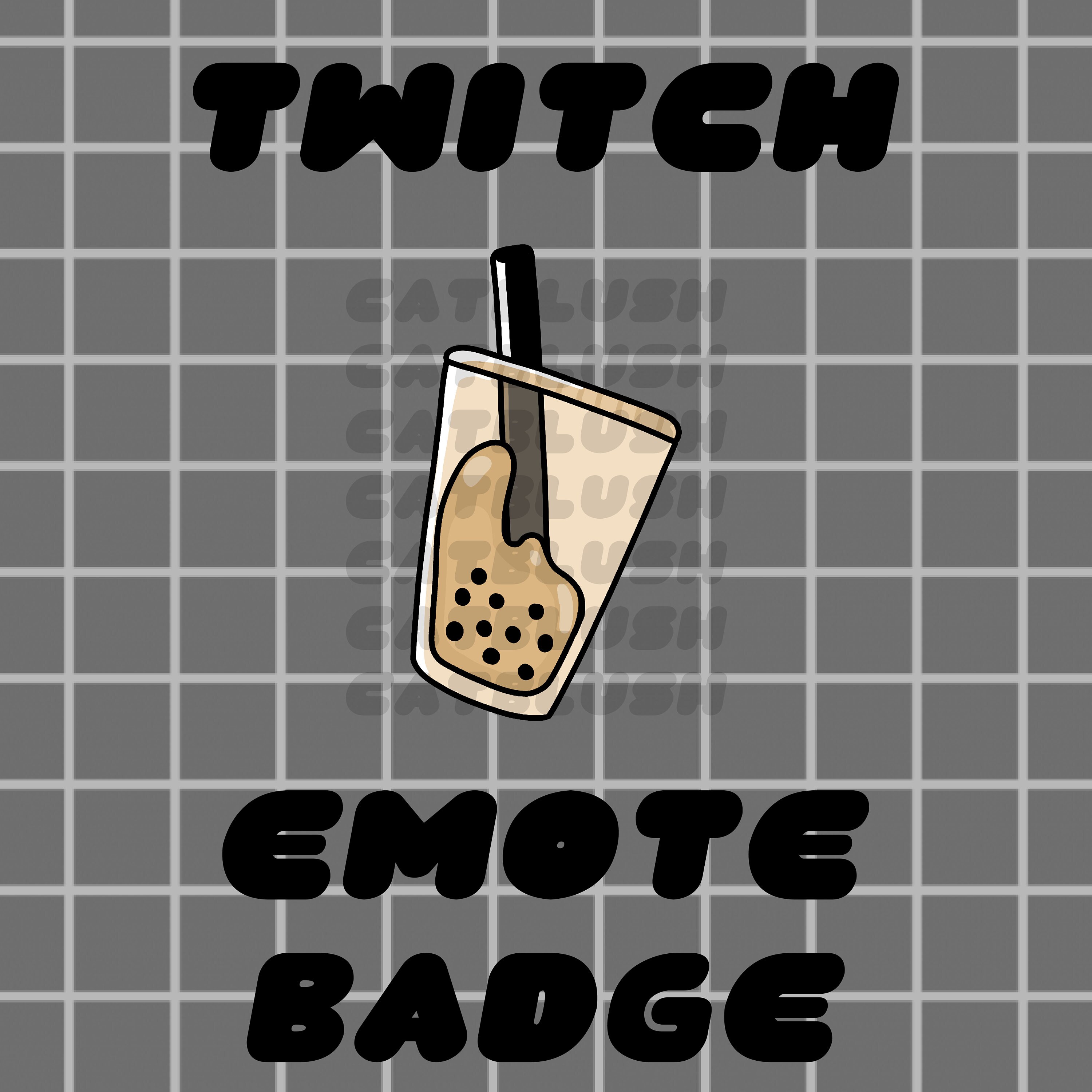 Cute Milk Tea Boba / Twitch Emote Badge / Discord Emote - Etsy