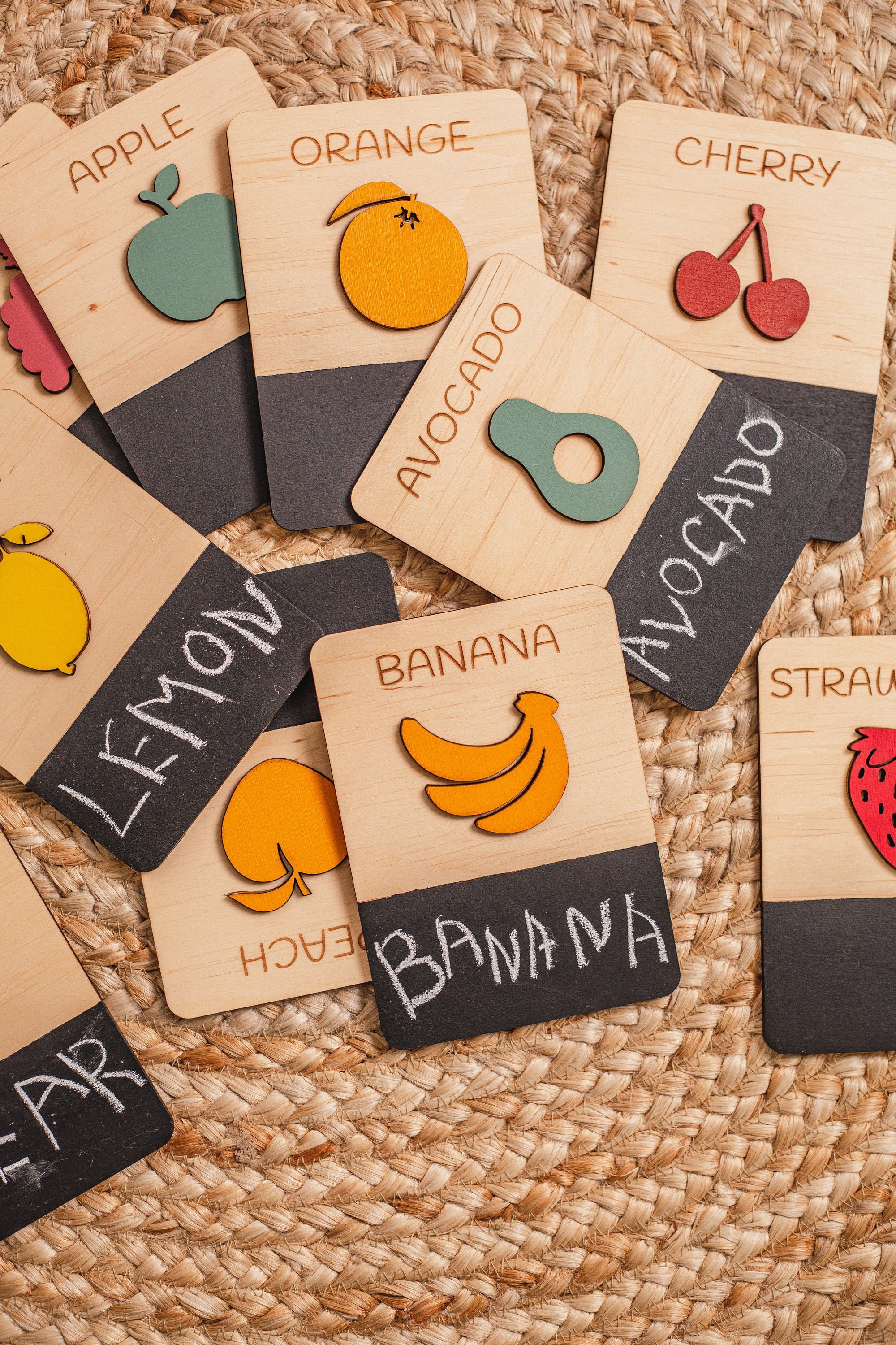 Fruits Flash Cards Montessori Learning Preschool Flashcards - Etsy