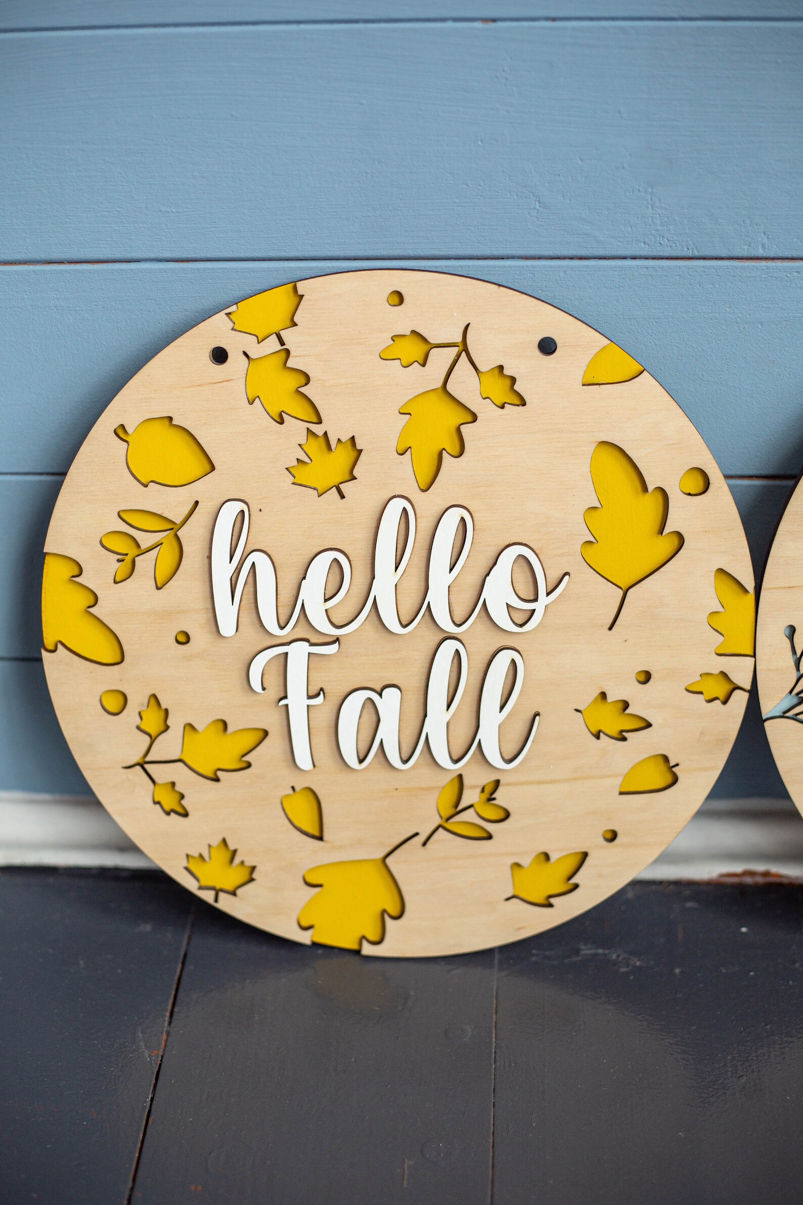 Seasonal Wooden Signs, Hello Season Door Sign, Coffee Bar Decor, Garden ...
