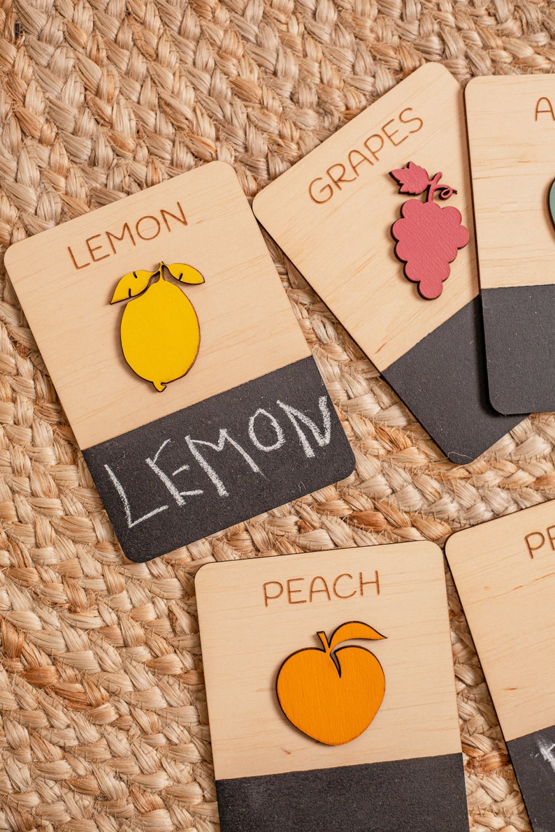 Fruits 3D Flashcards, Preschool or Homeschool Montessori Learning, ADHD ...