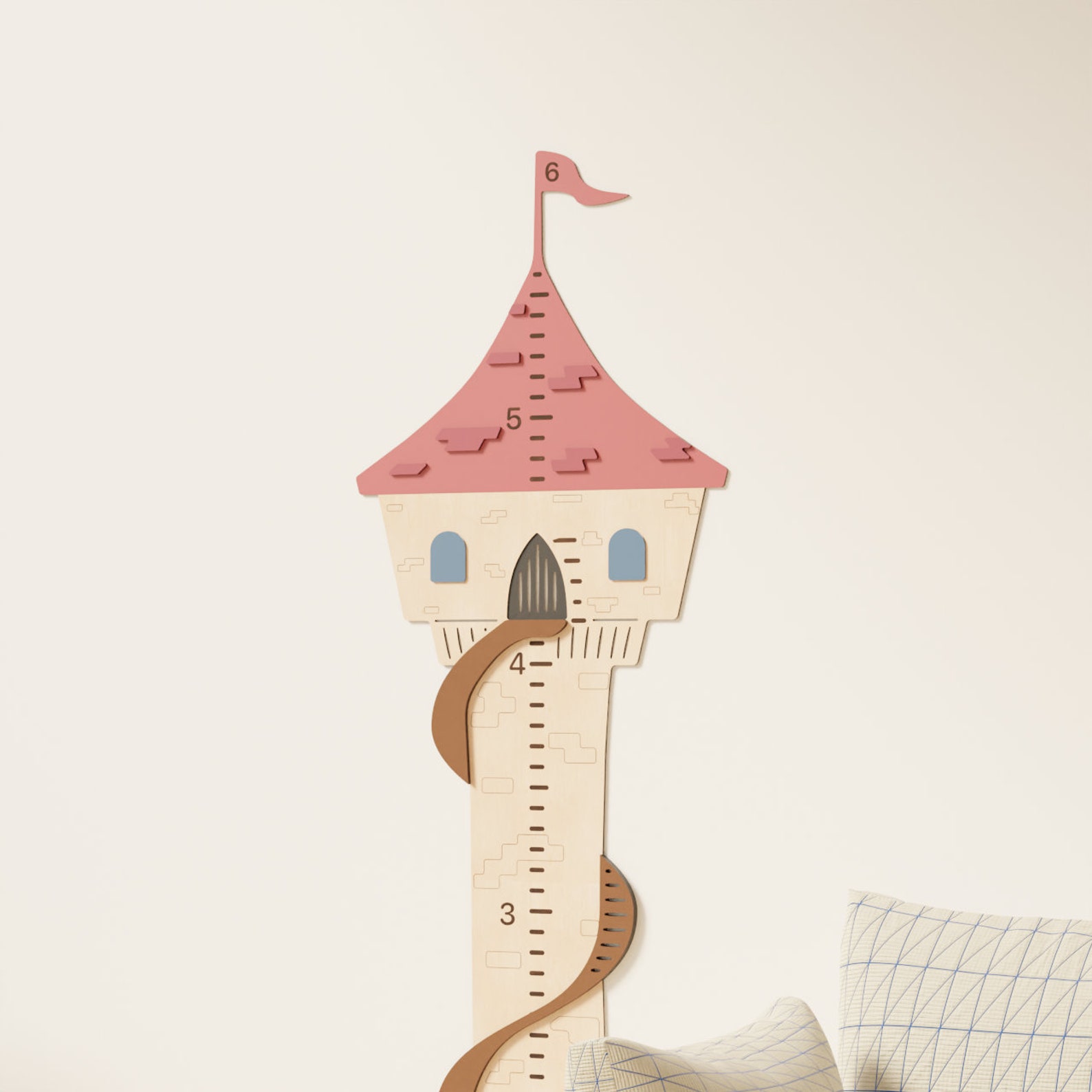 Princess Growth Chart Woodem Wall Growth Chart Princess Girl - Etsy