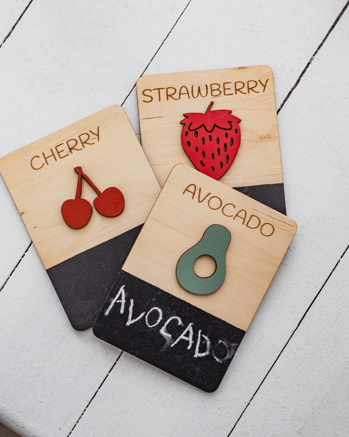 Fruits Flash Cards Montessori Learning Preschool Flashcards - Etsy