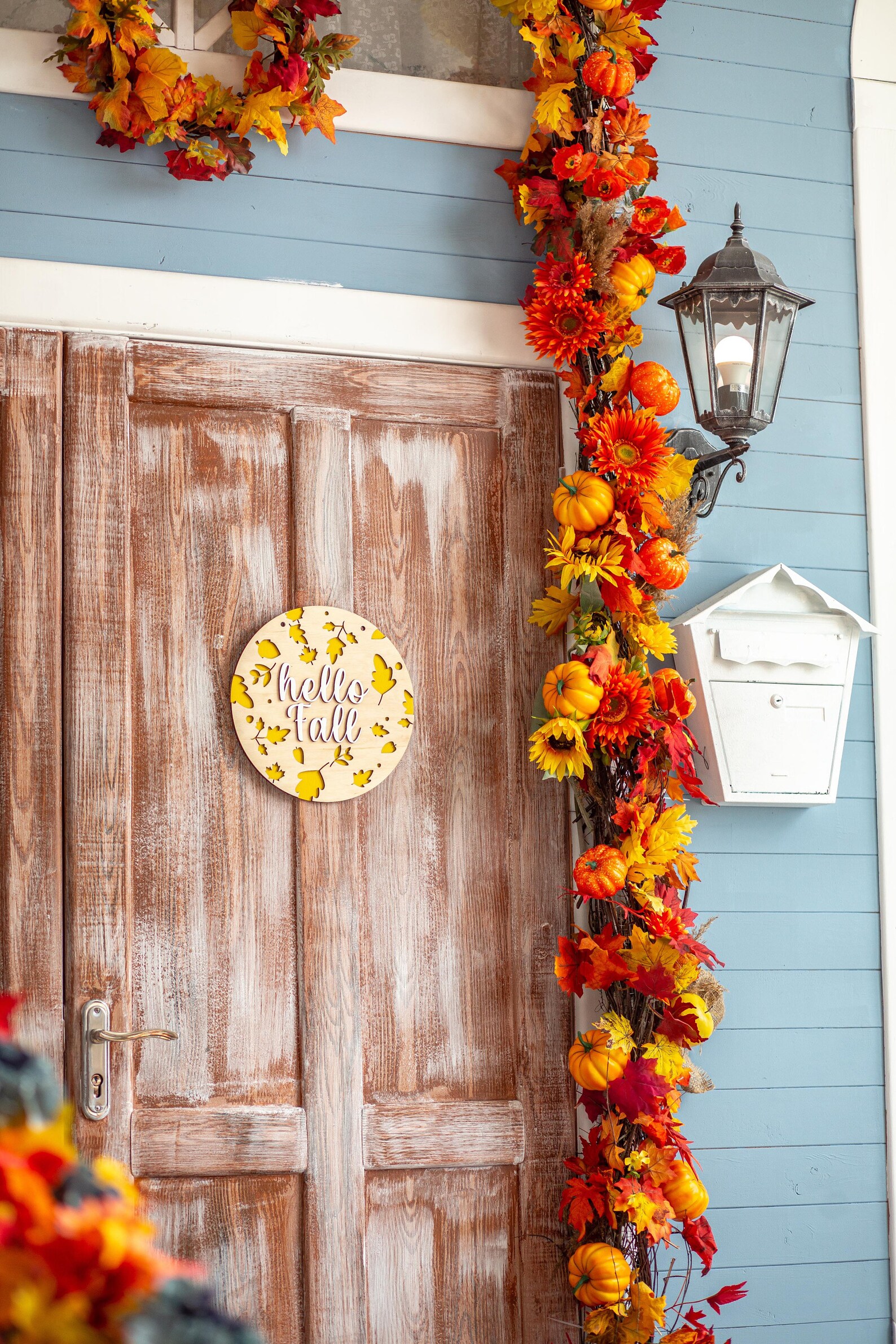 Seasonal Wooden Signs, Hello Season Door Sign, Coffee Bar Decor, Garden ...