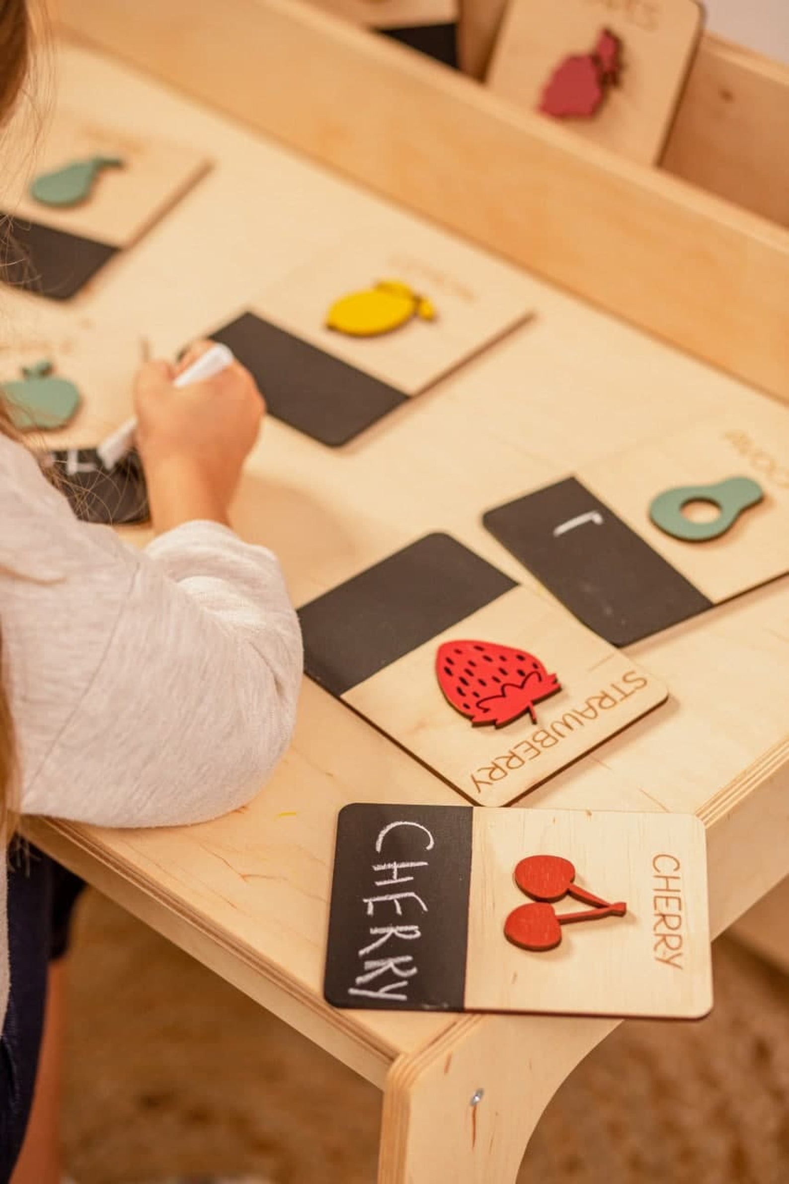 Wooden Fruits 3D Flashcards Preschool Montessori Learning - Etsy