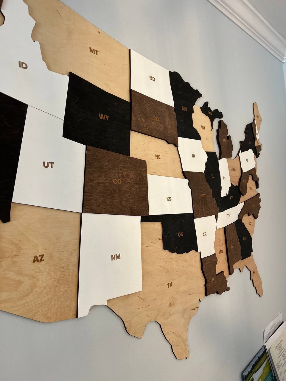 USA Wooden Map, 3d Wooden Wall Decor, Laser Cut Map - Etsy