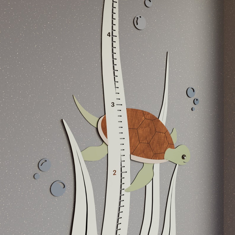 Sea Turtle Growth Chart Nautical Themed Baby Shower Ocean - Etsy