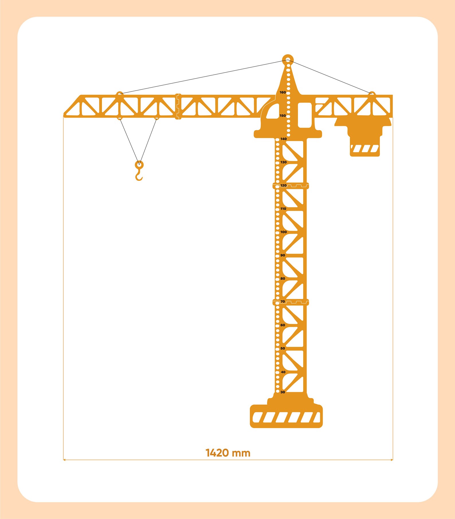 Crane Growth Chart, Construction Vehicle Trucks, Play Room Wall Decor ...
