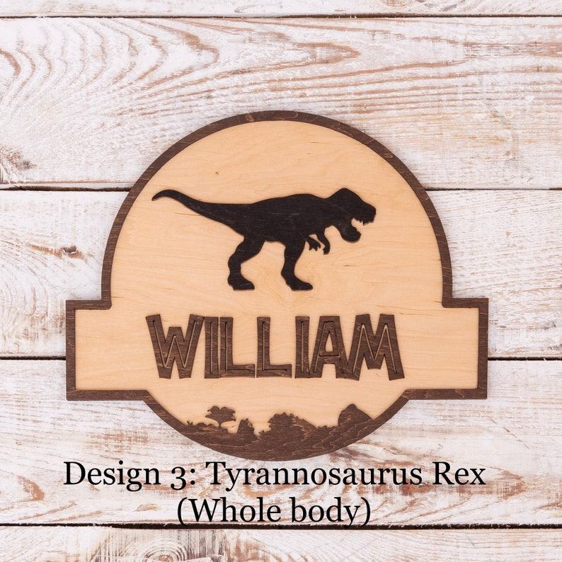 Dinosaur T-rex Name Sign, Name Sign for Boys, Jurassic Period, Dinosaur ...