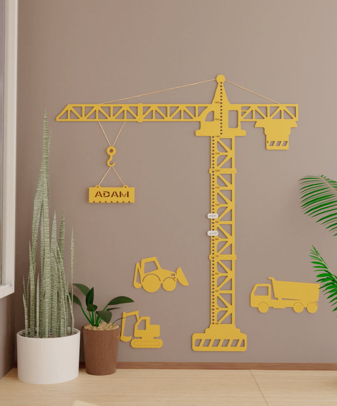 Construction Growth Chart, Crane Height Chart, Construction Themed ...