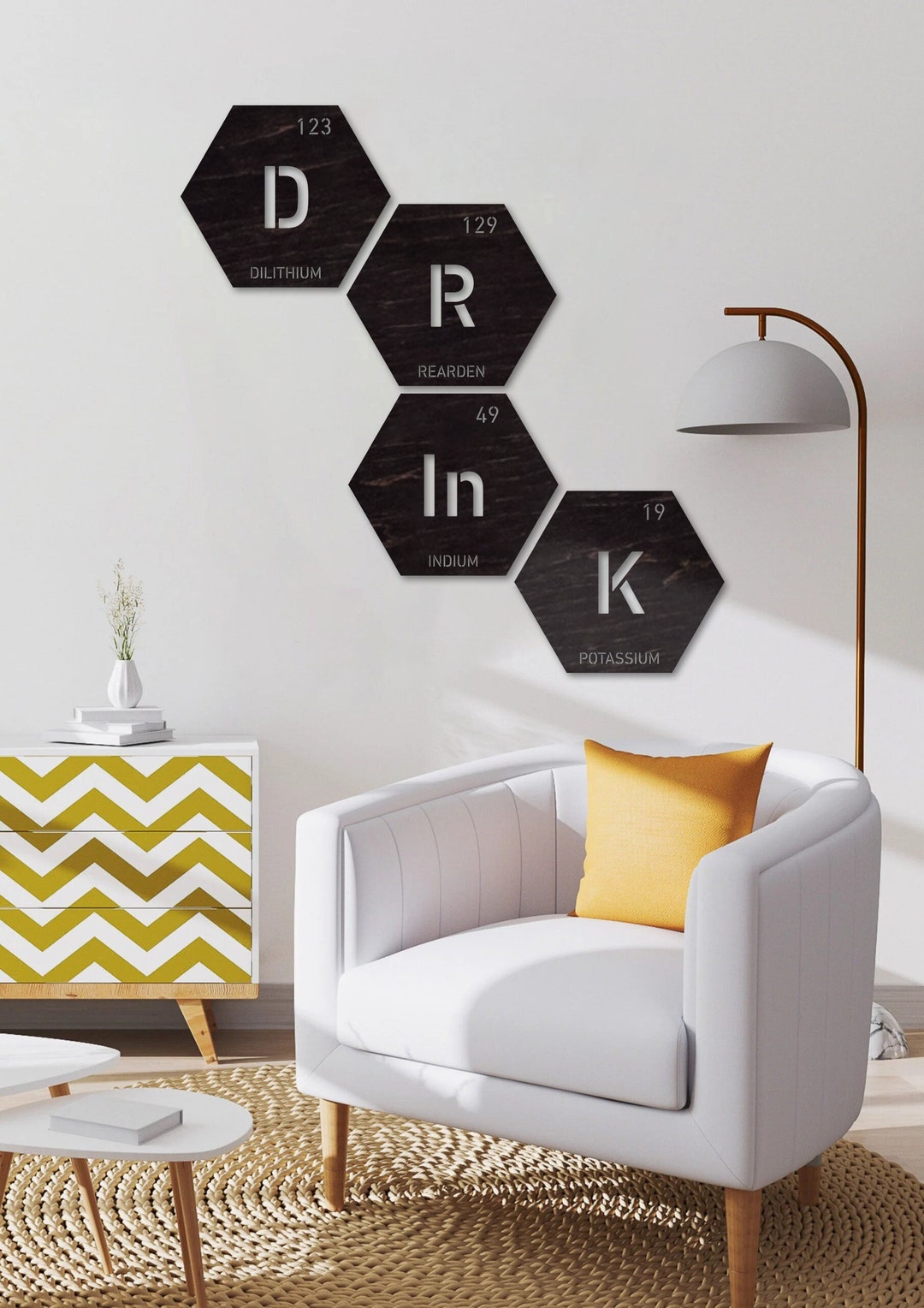 Periodic Table Elements Chemical Alphabet, Custom Wooden Word ...