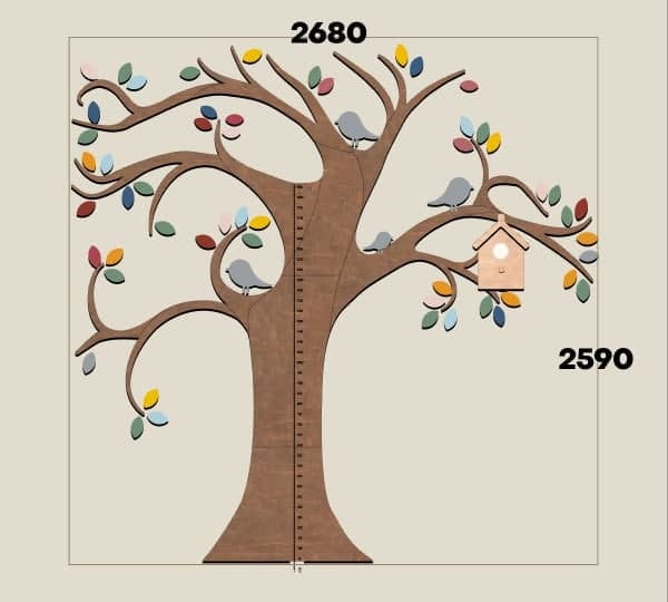 Tree Growth Chart for Kids Nursery Play Room Wall Decor | Etsy