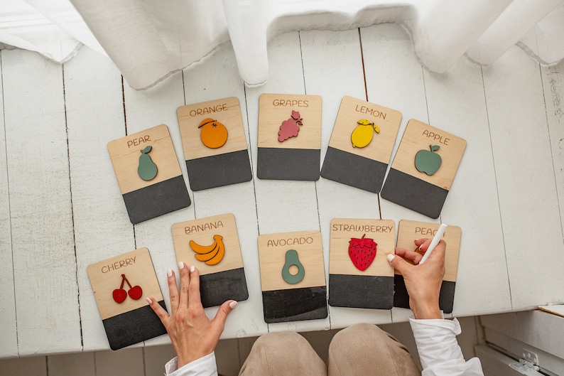 Fruits 3D Flashcards Preschool or Homeschool Montessori - Etsy
