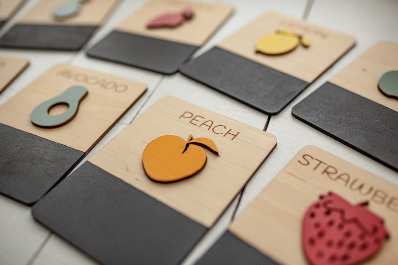 Fruits 3D Flashcards Preschool or Homeschool Montessori - Etsy