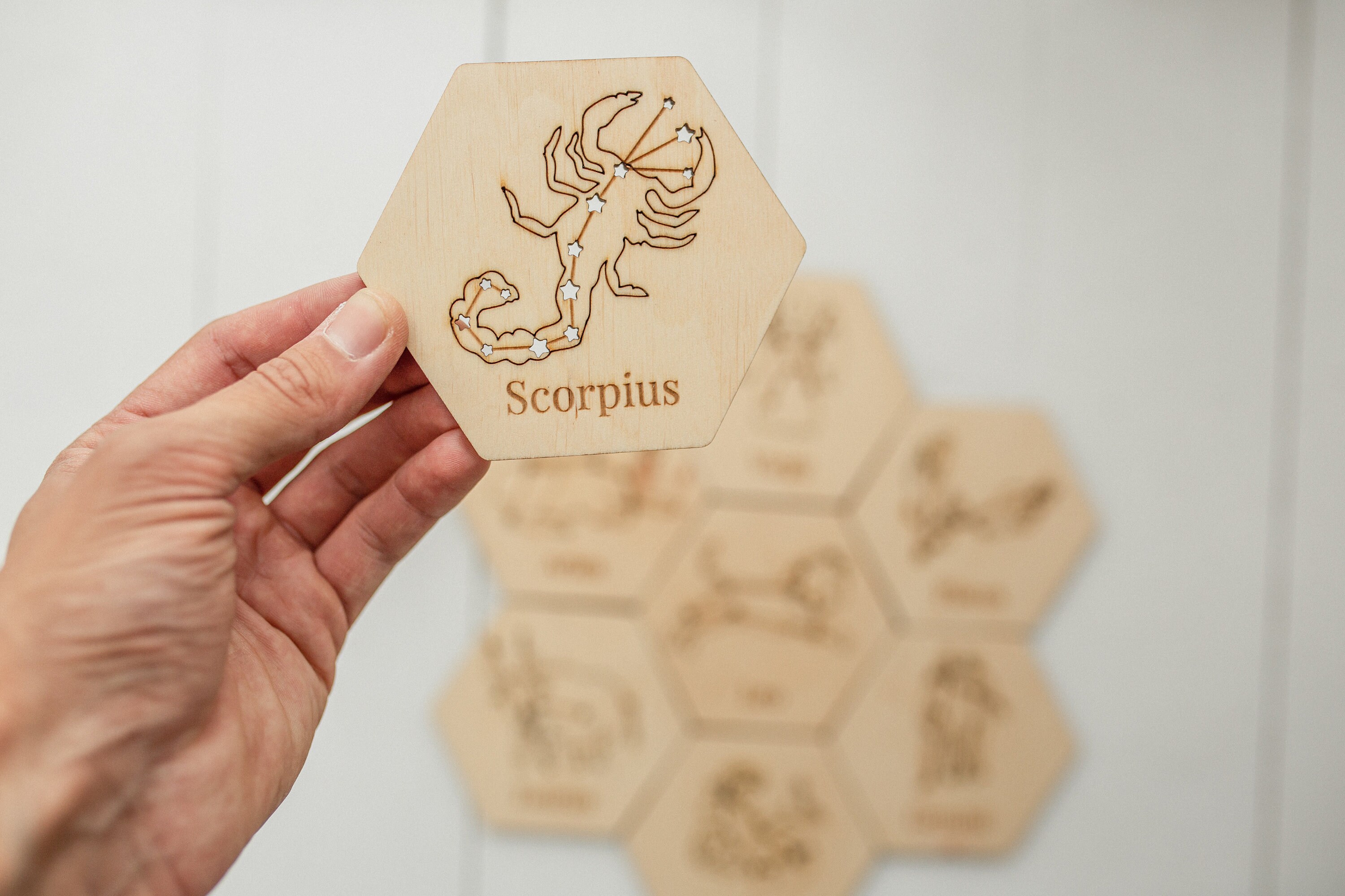 Constellation Tiles, Zodiac Symbols Flashlight, Montessori Toddler ...